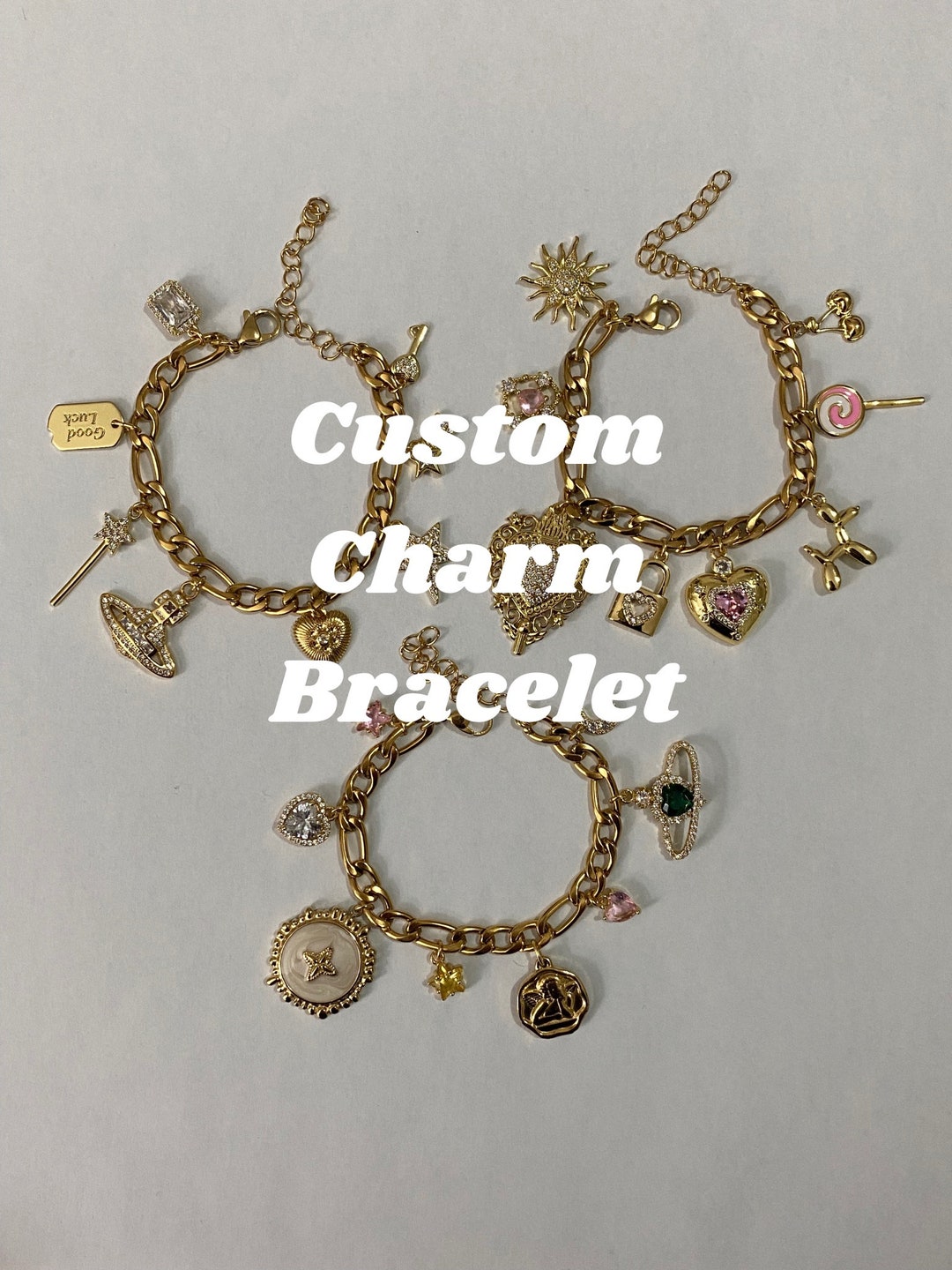 Build Your Own Charm Bracelet / Stainless Steel and Brass Charms ...