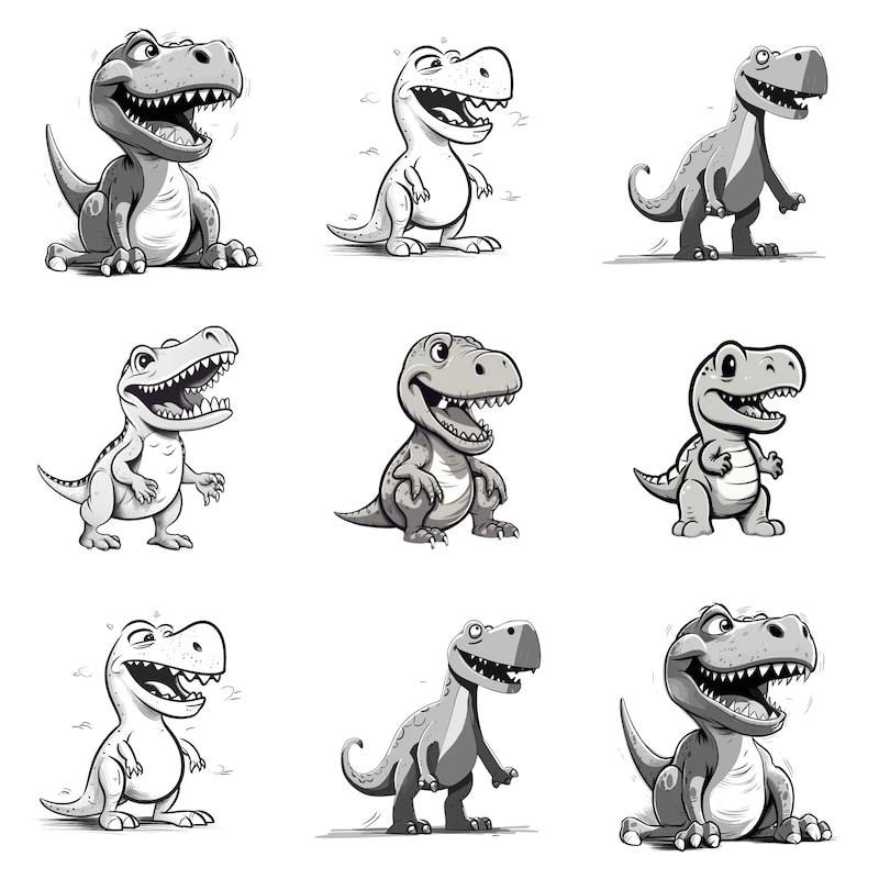 Dinosaur Dxf - Etsy