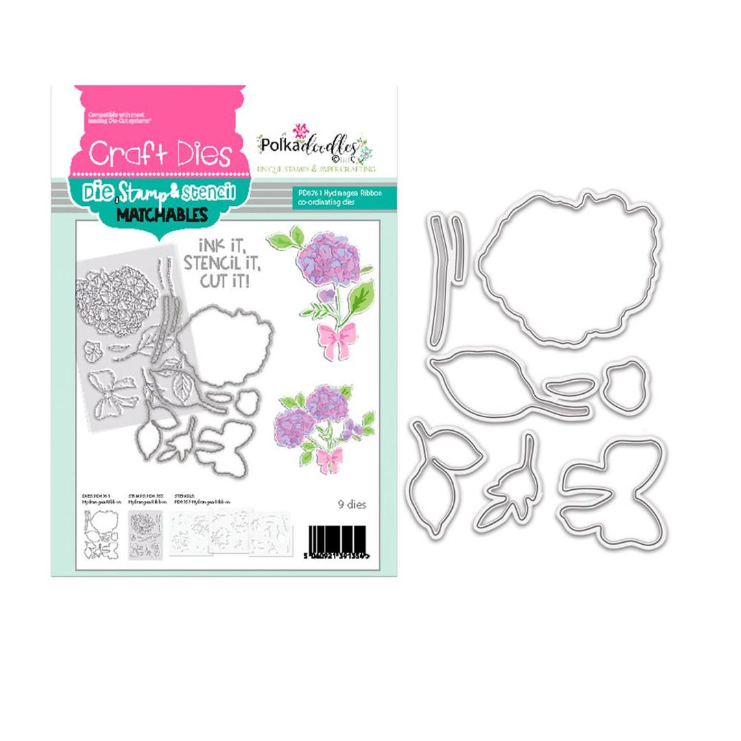 Hydrangea Ribbon Outline Cutting Dies for Card Making Crafts - Etsy