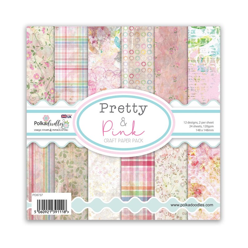Pretty and Pink Shabby Chic, Vintage Style 6 X 6 Paper Pack for Card ...