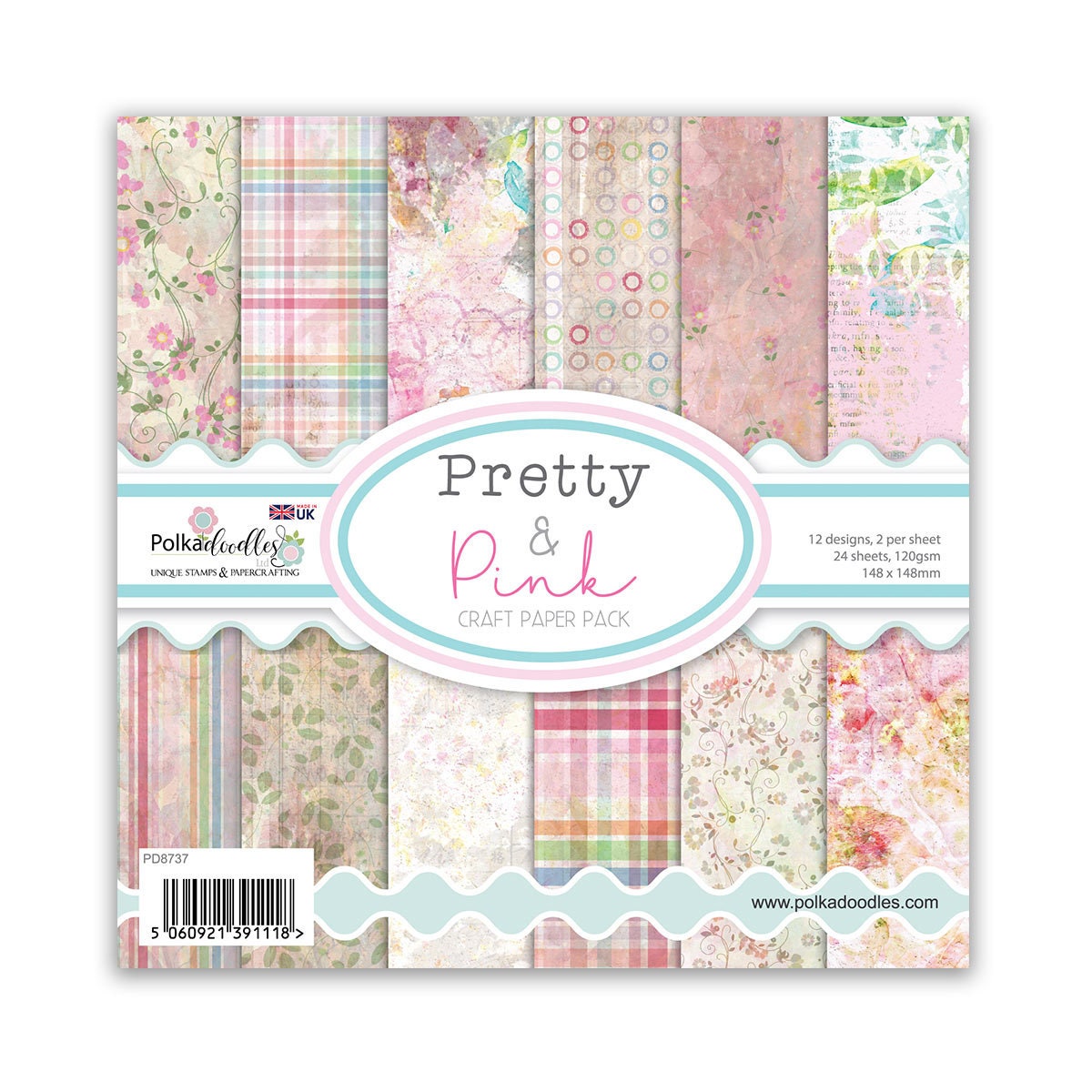 Pretty and Pink Shabby Chic, Vintage Style 6 X 6" Paper Pack for Card ...