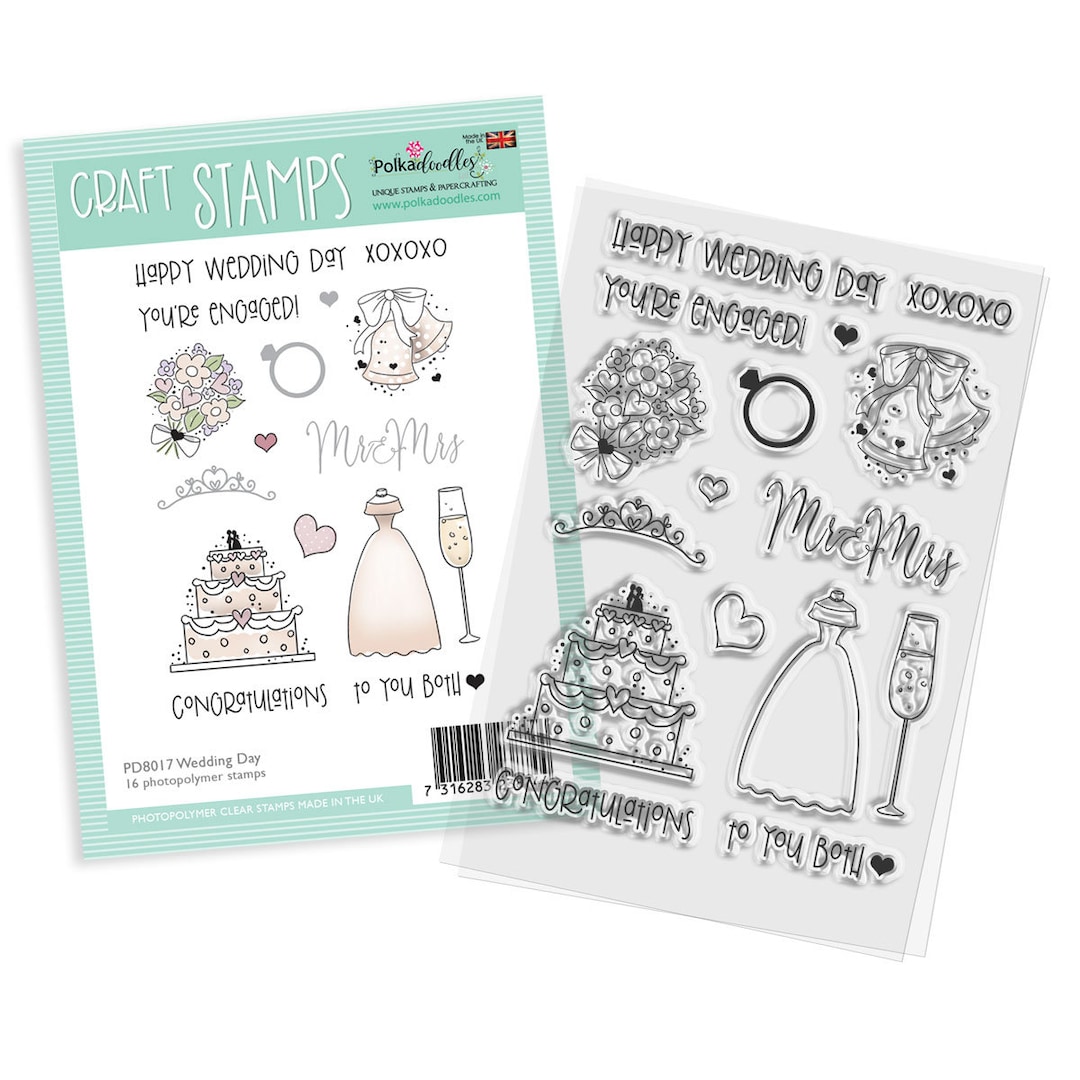 Wedding Day Clear Craft Stamps for Card Making Crafting Scrapbooking ...