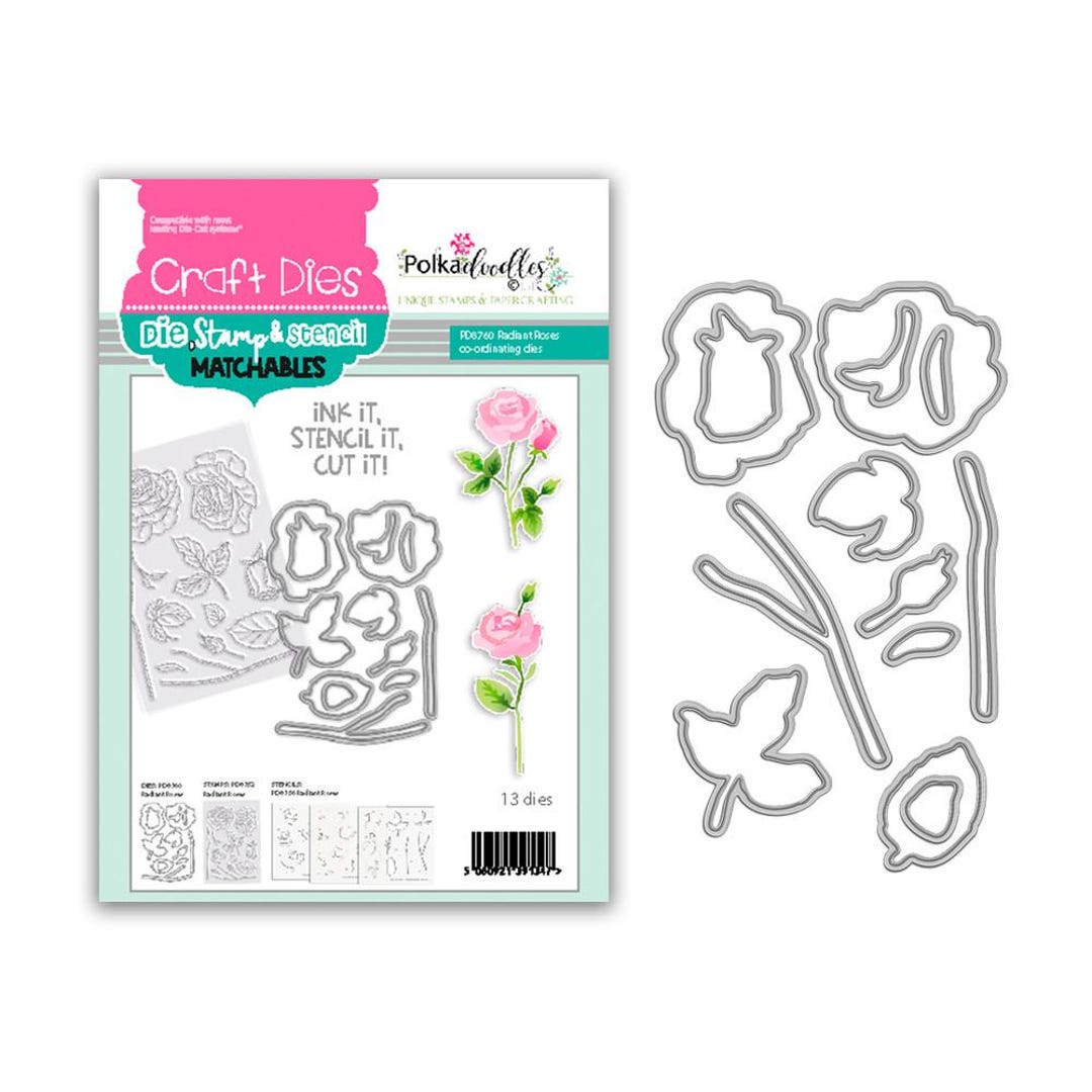 Radiant Roses Outline Cutting Dies for Card Making Crafts - Etsy