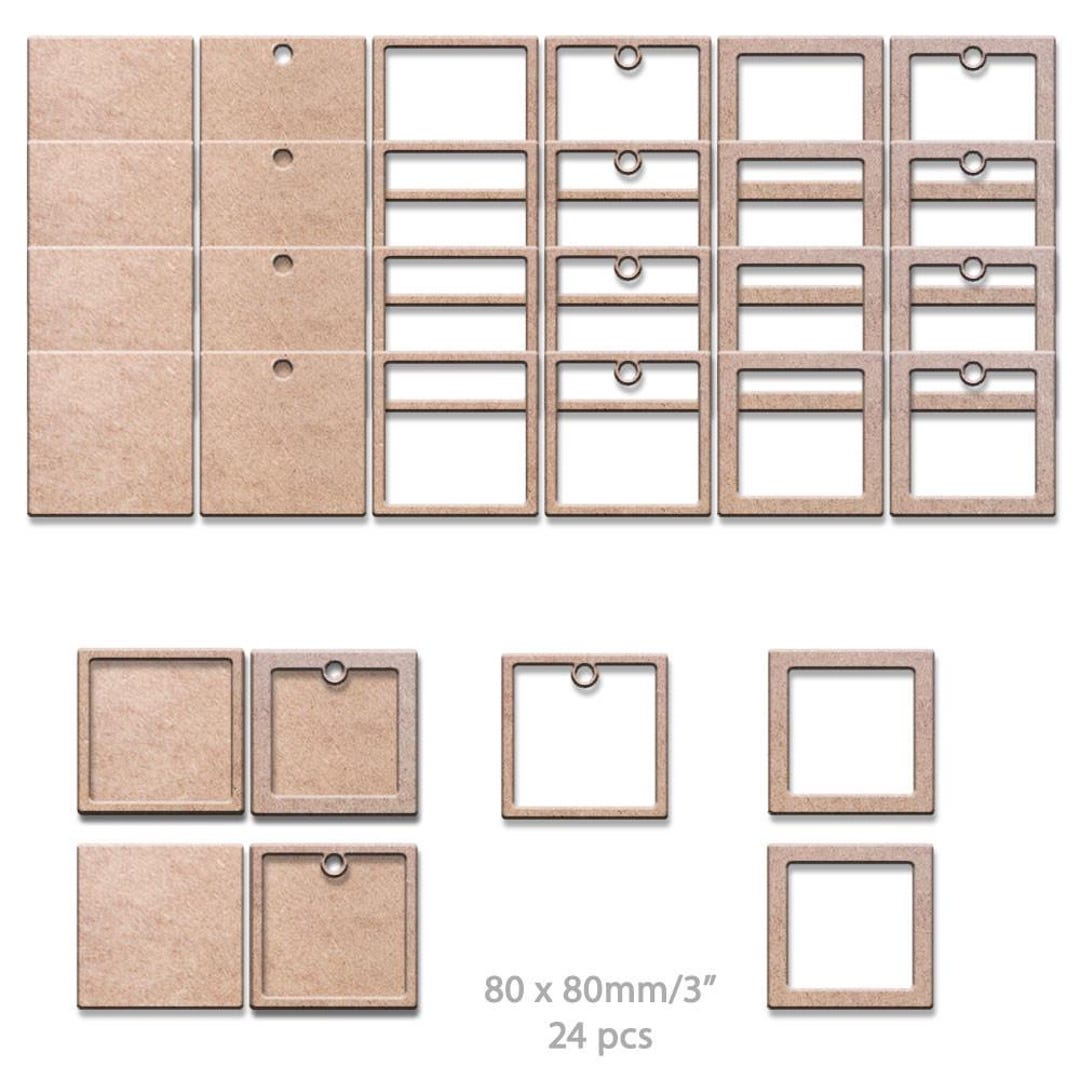 Wooden Mdf Basic Craft Shapes, Squares and Frames - Ideal for Altered ...