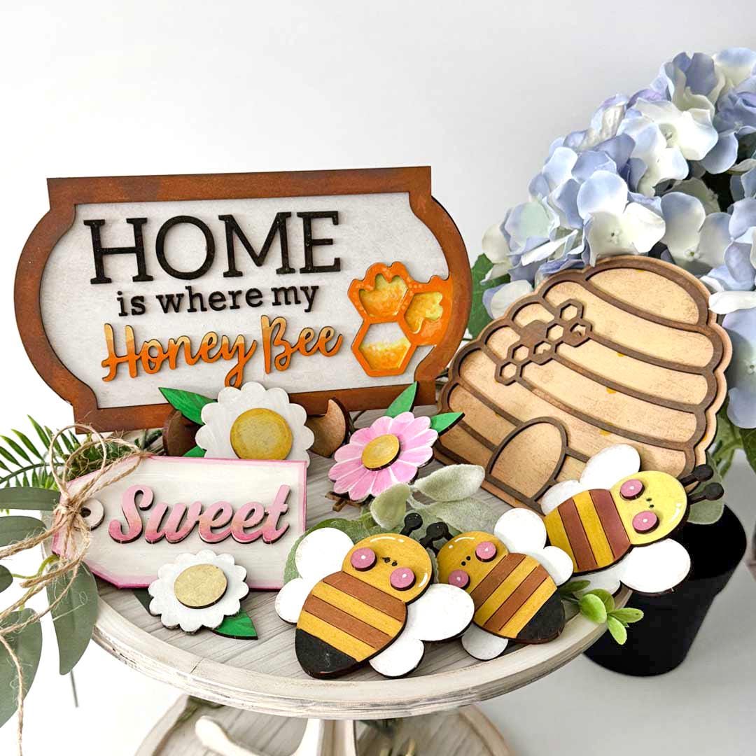 Home is Where My Honey Bee Craft Kit. Layered MDF Wood Craft Blanks ...