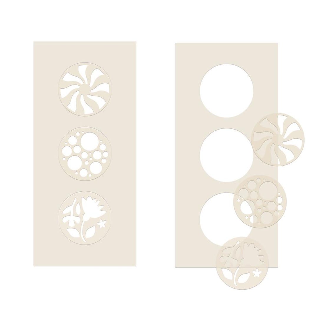Switchables® Circles Triptych Craft Card Making Stencil and Mask - Etsy