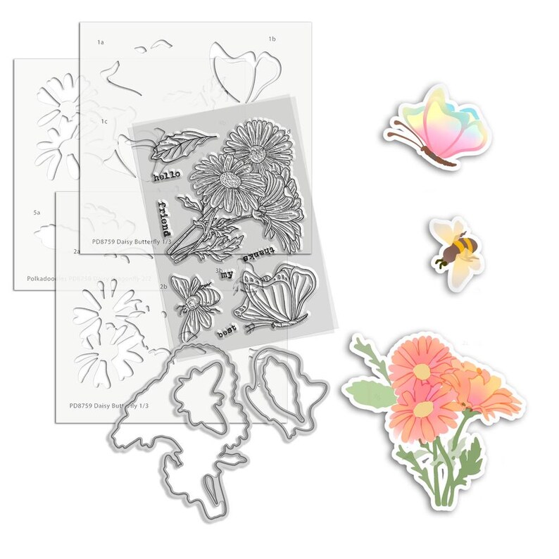 Daisy Butterfly Wings Outline Cutting Dies for Card Making Crafts - Etsy