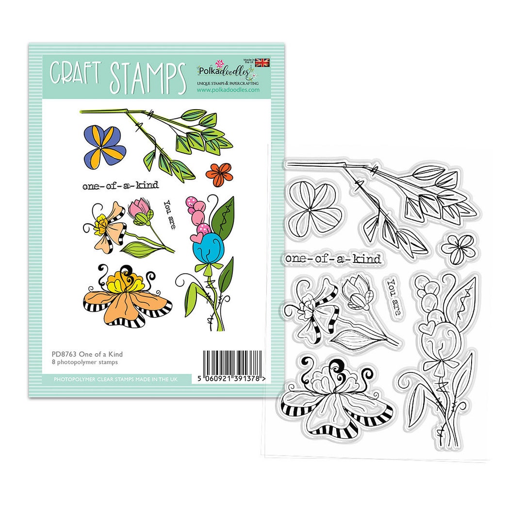 One of A Kind Flower Clear Craft Stamps Card Making Crafting ...