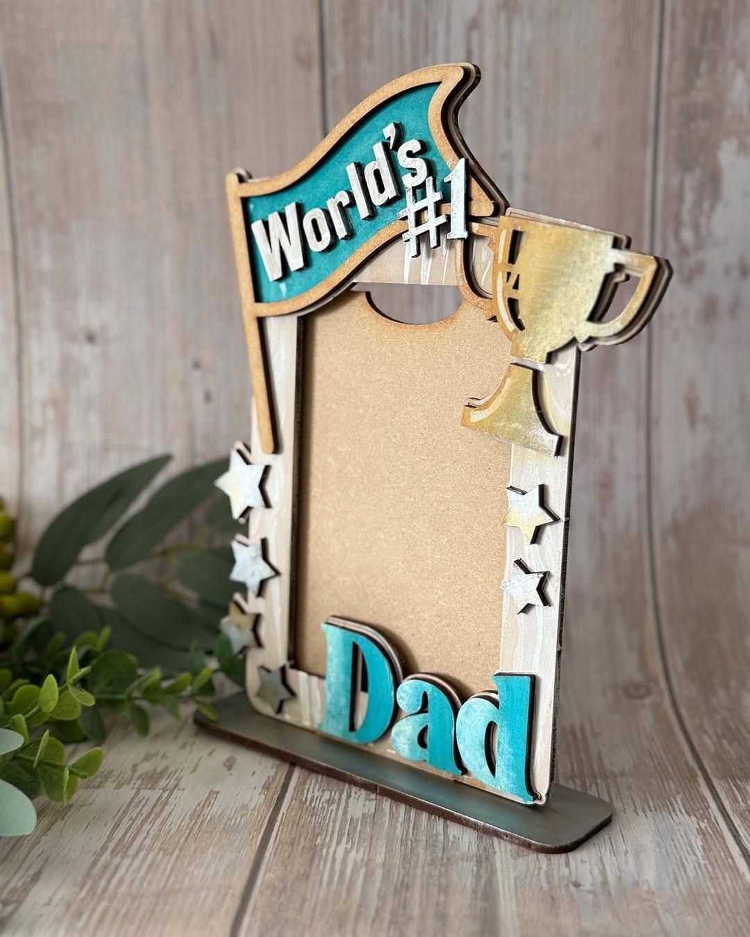 No 1 Dad Father Sign Plaque Craft Kit. Father's Day/birthday Layered ...