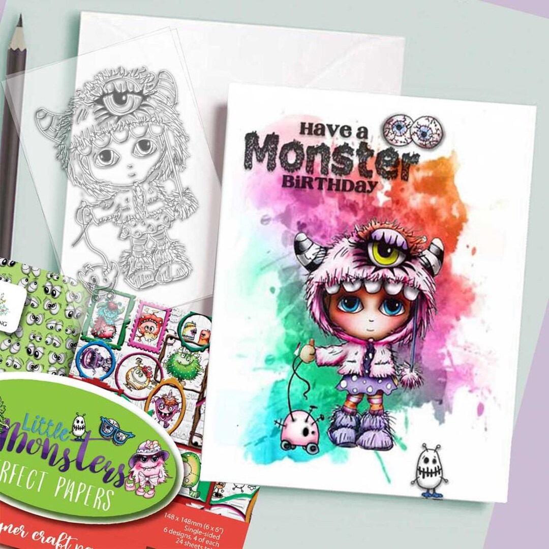 Ivy Girl Monster Costume Onesie Halloween - Little Monsters Card Making ...