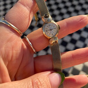 Rare Vintage 1930s/40s Art Deco Rhinestone Manual Wind up 20 Microns ...