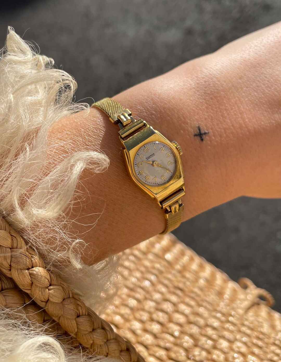 Vintage 1940s 15ct Rolled Gold Hand Wind Dainty Thin Mesh Bracelet Belt ...
