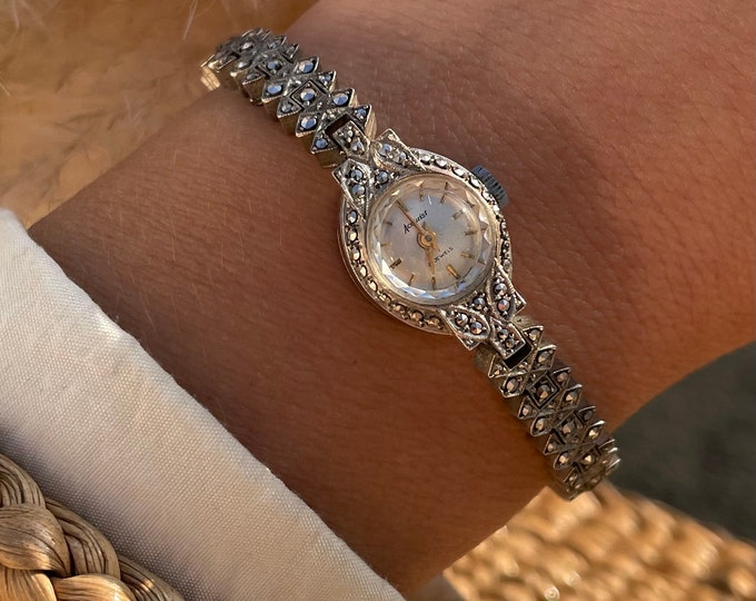 Rare Vintage 1960s Mid Century Style 21 Jewels Solid Sterling 925 ...