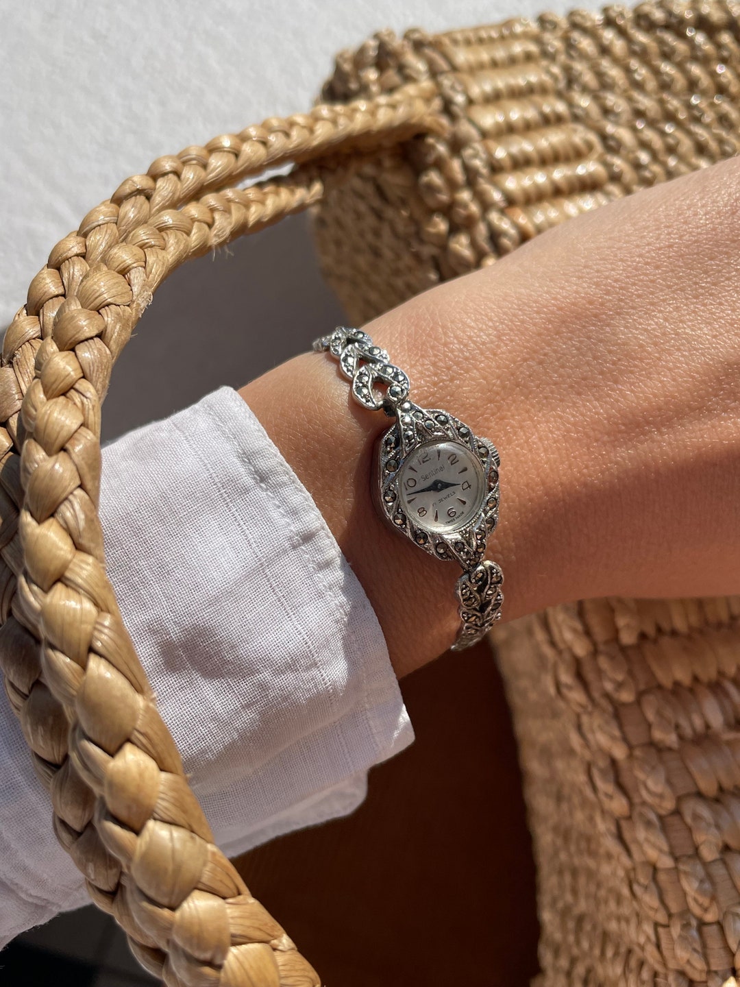 Vintage 1960s Silver Plated 17 Jewels Mechanical Wind up Ladies ...