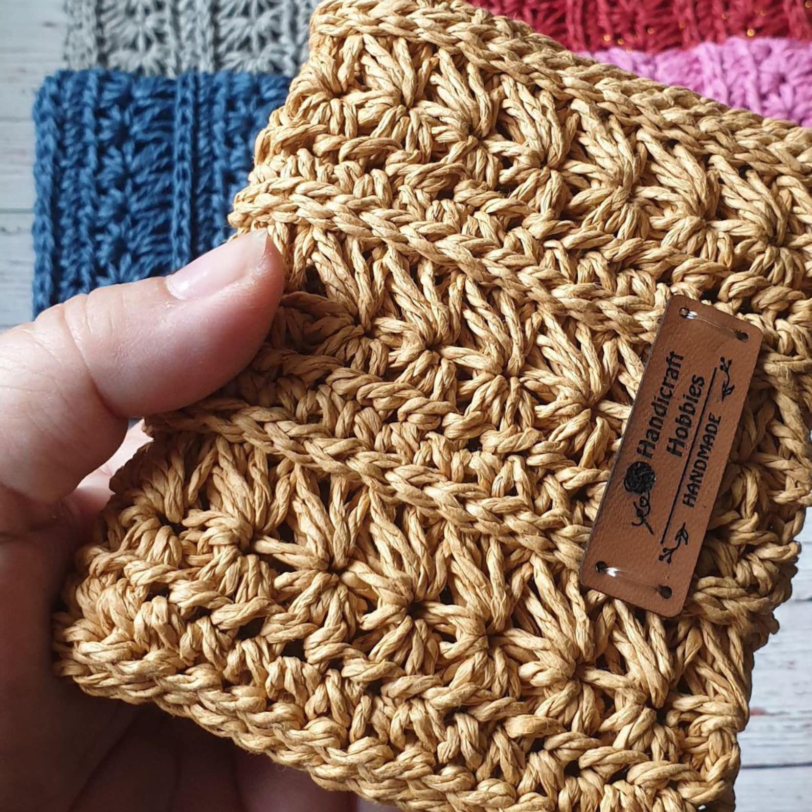 Handmade Crochet Purse, Mini Crochet Wallet, Crochet Mini Wallet, Paper ...