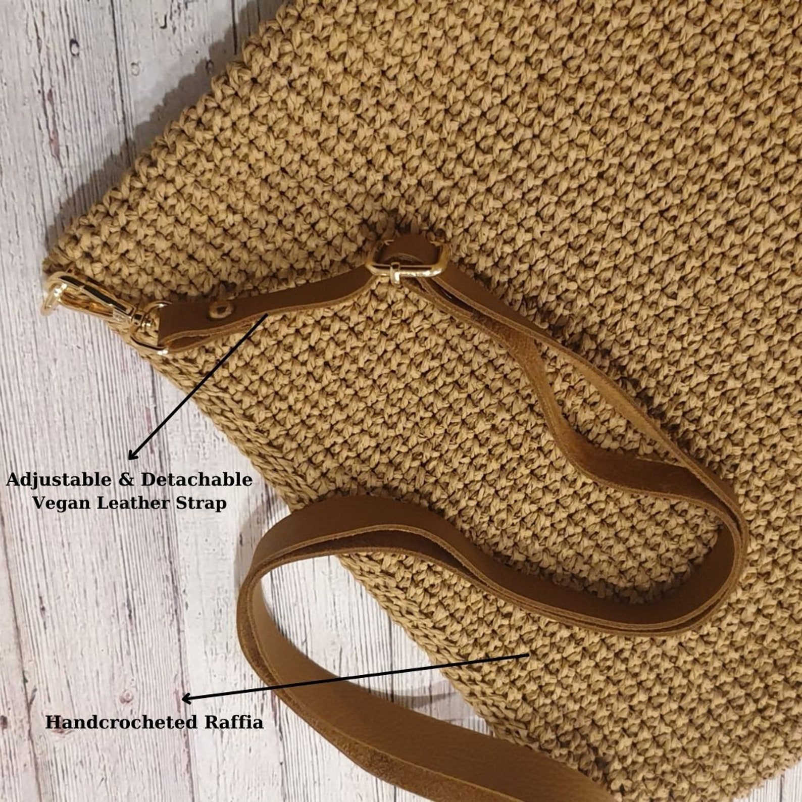 Paper Yarn Bag, Straw Crossbody Bag, Handmade Bag With Adjustable Strap ...