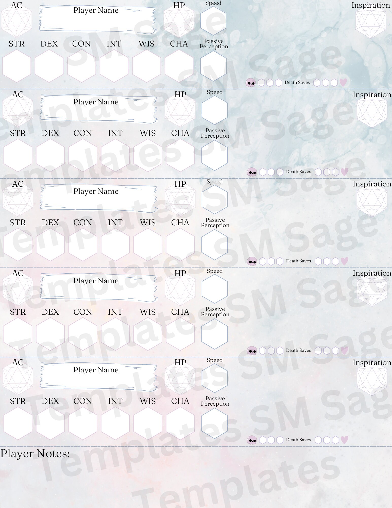 Downloadable D&D DM Planner LANDSCAPE | Watercolor Planner | Dungeon ...