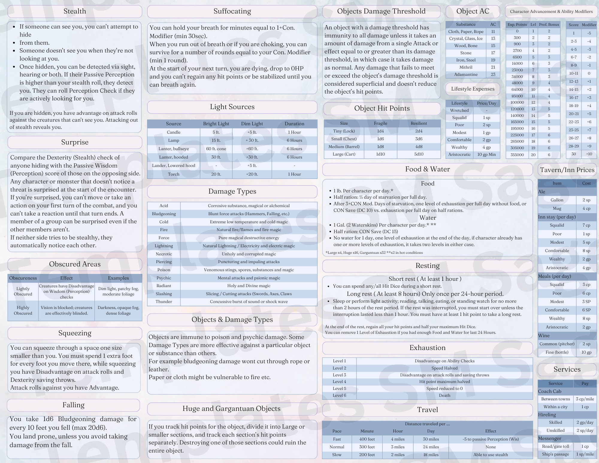 Downloadable D&D DM Planner LANDSCAPE | Watercolor Planner | Dungeon ...