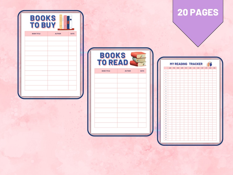 Reading Planner Reading Tracker Reading Journal Summer Reading Reading ...