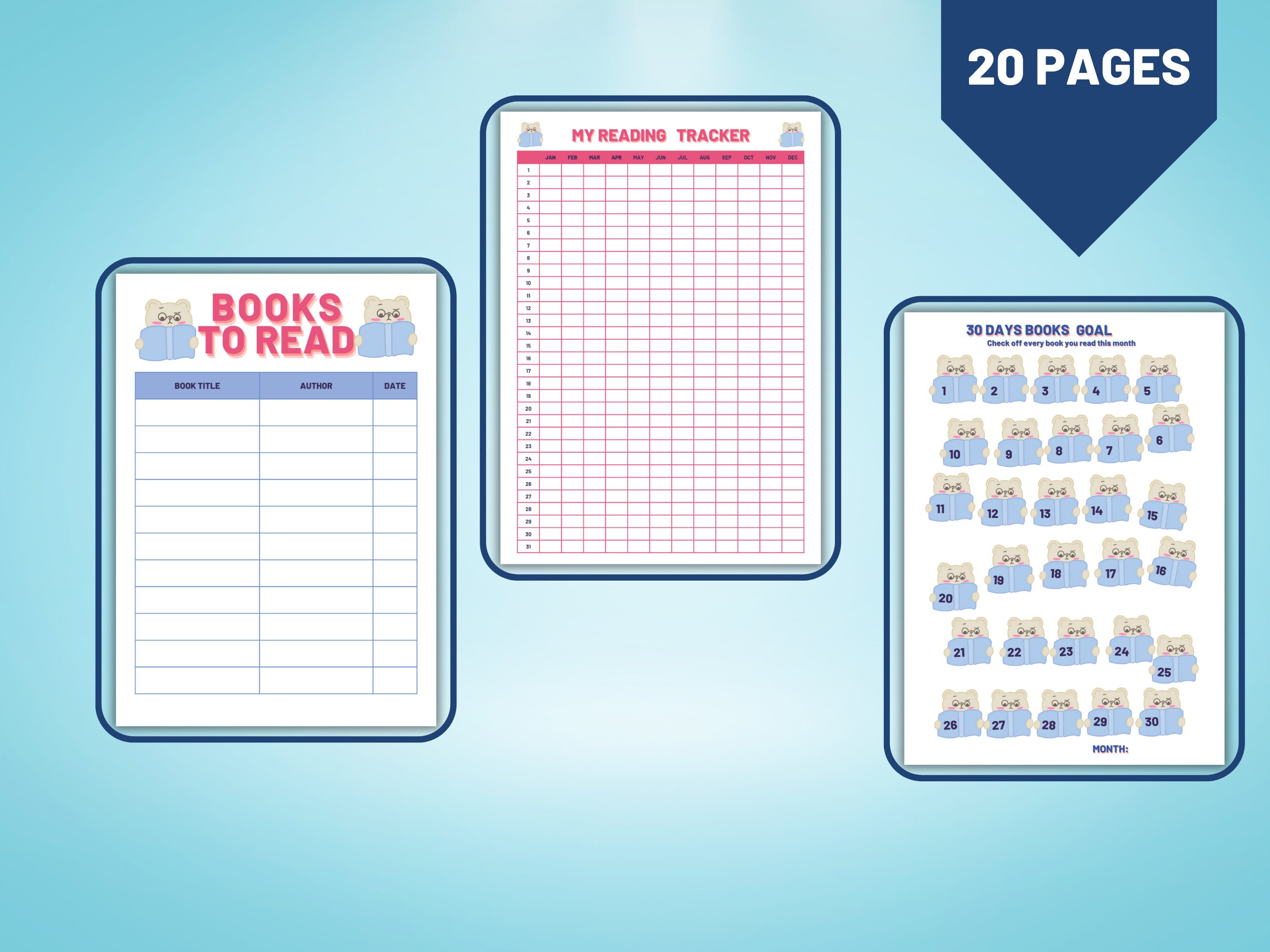 Kids Reading Log Kids Reading Tracker Kids Reading Journal Reading Log ...