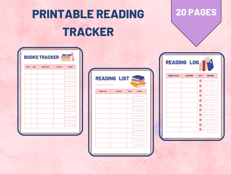 Reading Planner Reading Tracker Reading Journal Summer Reading Reading ...
