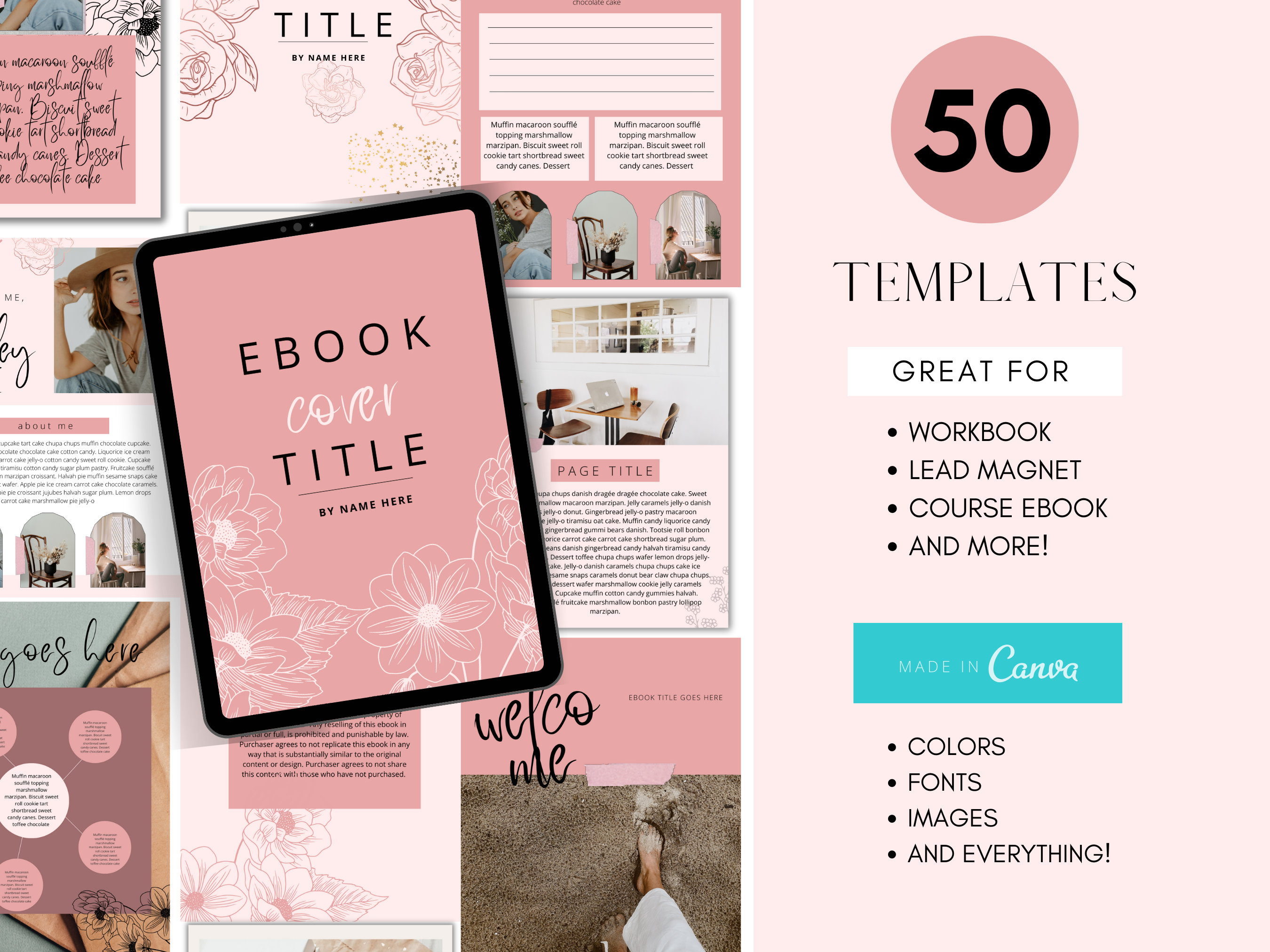Ebook Template Ebook Template Canva Ebook Cover Design - Etsy