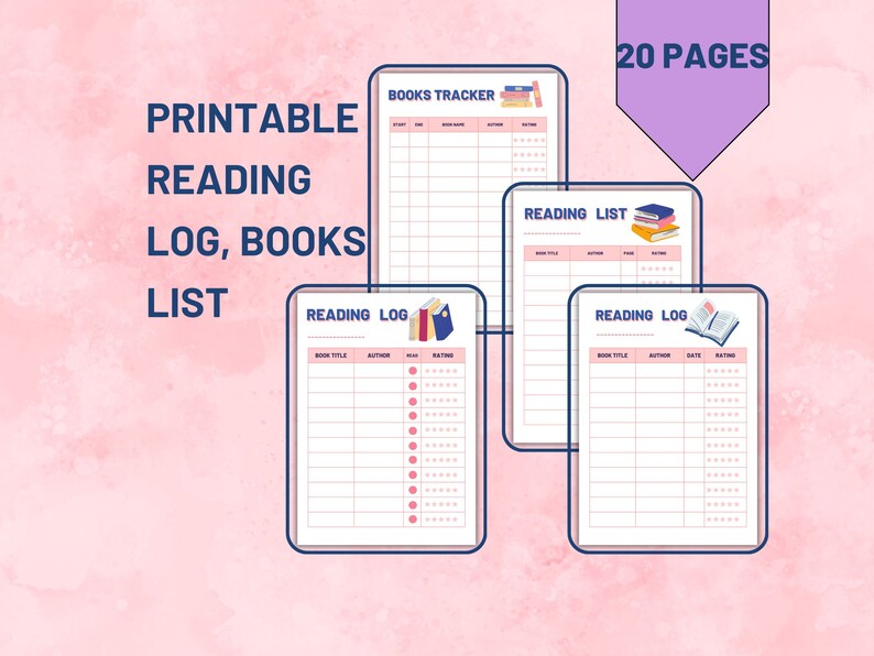 Reading Planner Reading Tracker Reading Journal Summer Reading Reading ...