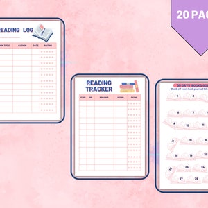 Reading Planner Reading Tracker Reading Journal Summer Reading Reading ...