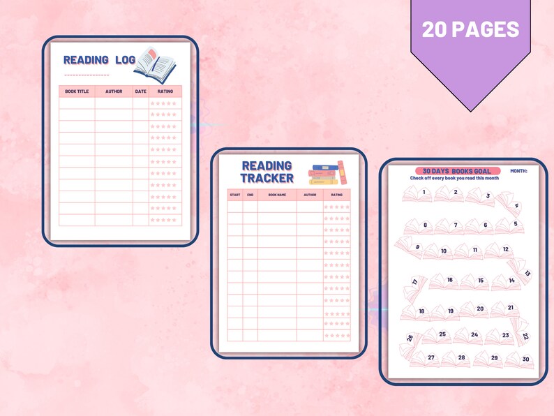 Reading Planner Reading Tracker Reading Journal Summer Reading Reading ...