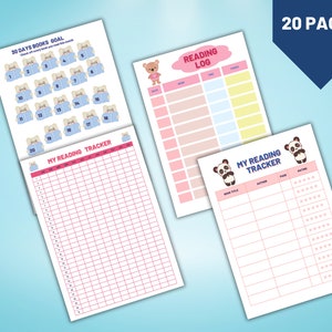 Kids Reading Log Kids Reading Tracker Kids Reading Journal Reading Log ...