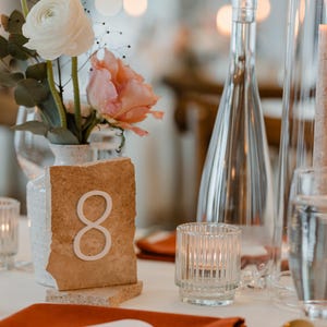 Classic Travertine Stone Table Numbers - Numerical - Etsy