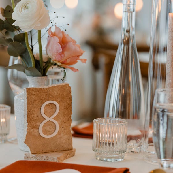 Stone Table Numbers - Etsy