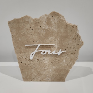 Classic Travertine Stone Table Numbers - Etsy