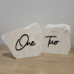 Limestone Table Numbers - Etsy