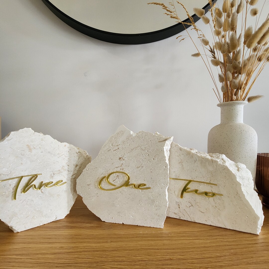 Limestone Table Numbers - Etsy