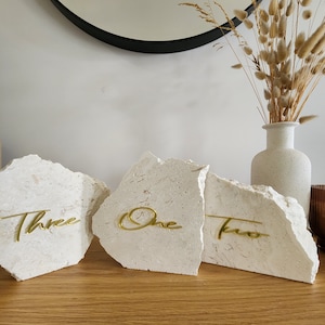 Limestone Table Numbers - Etsy