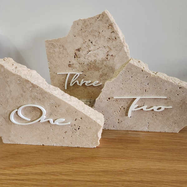 Stone Table Numbers - Etsy