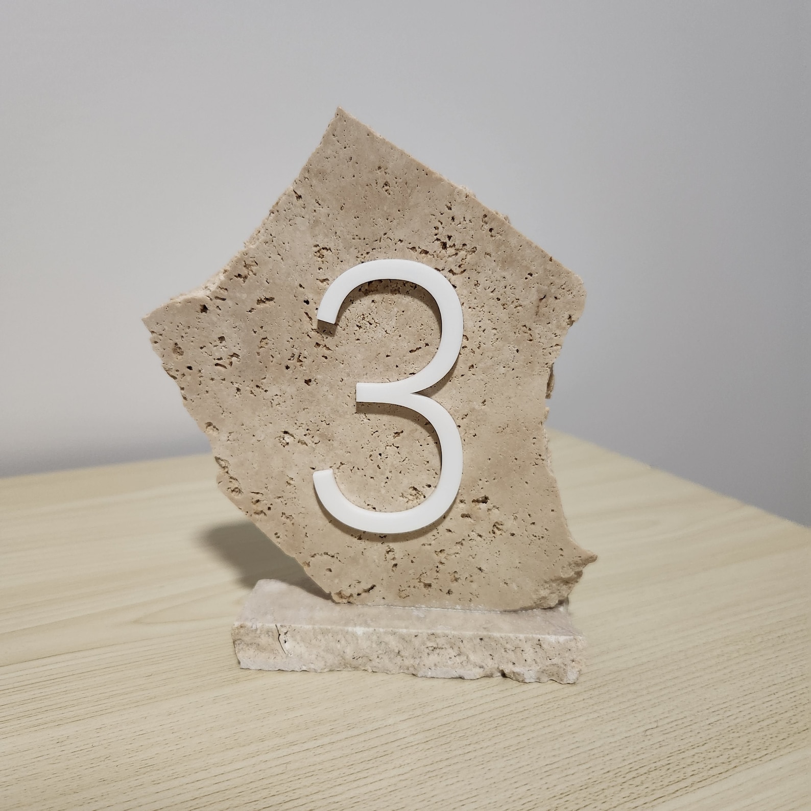 Classic Travertine Stone Table Numbers Numerical - Etsy
