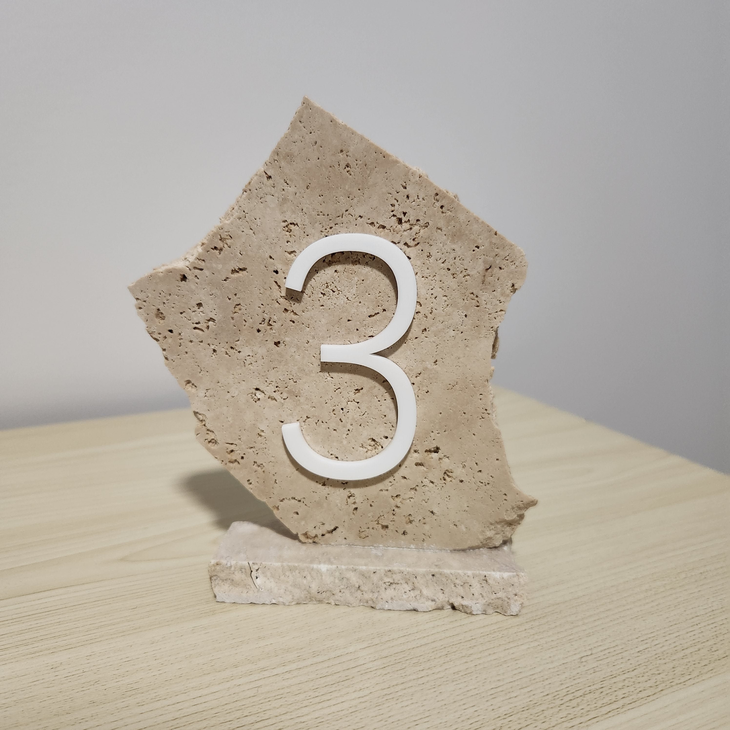 Classic Travertine Stone Table Numbers Numerical - Etsy Australia