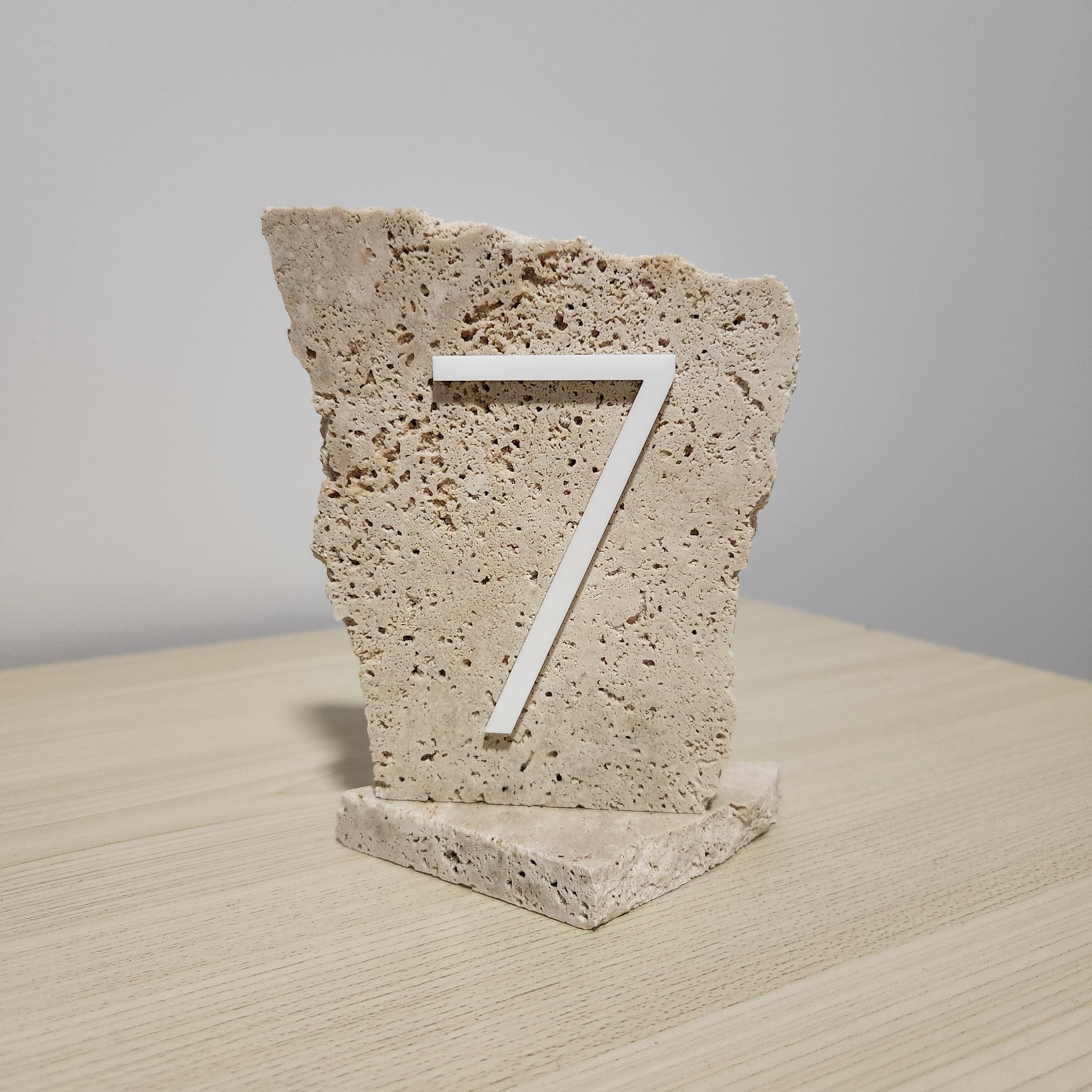 Classic Travertine Stone Table Numbers Numerical - Etsy Australia
