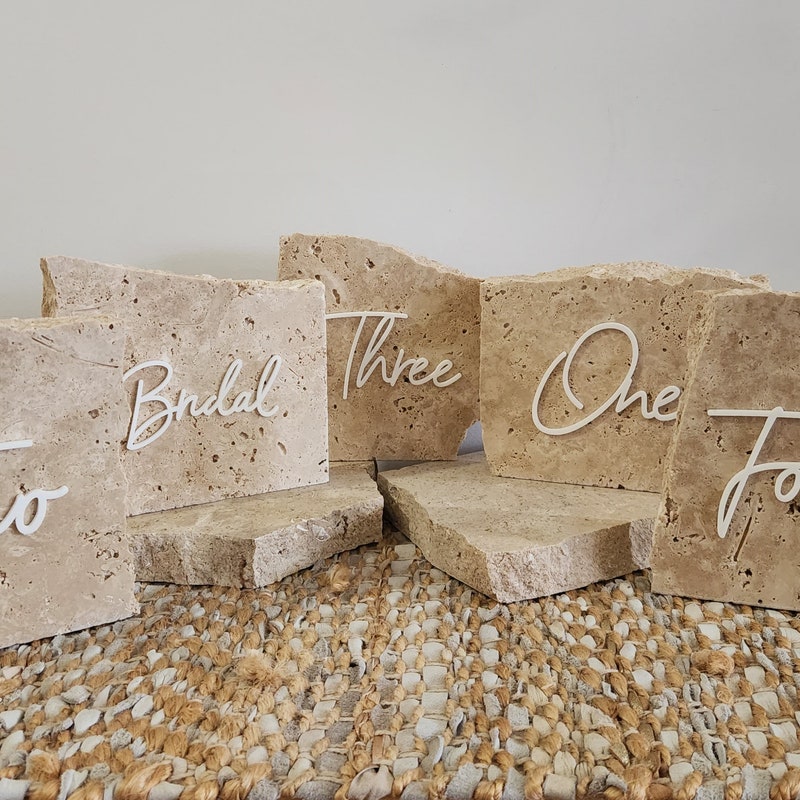Stone Table Numbers - Etsy