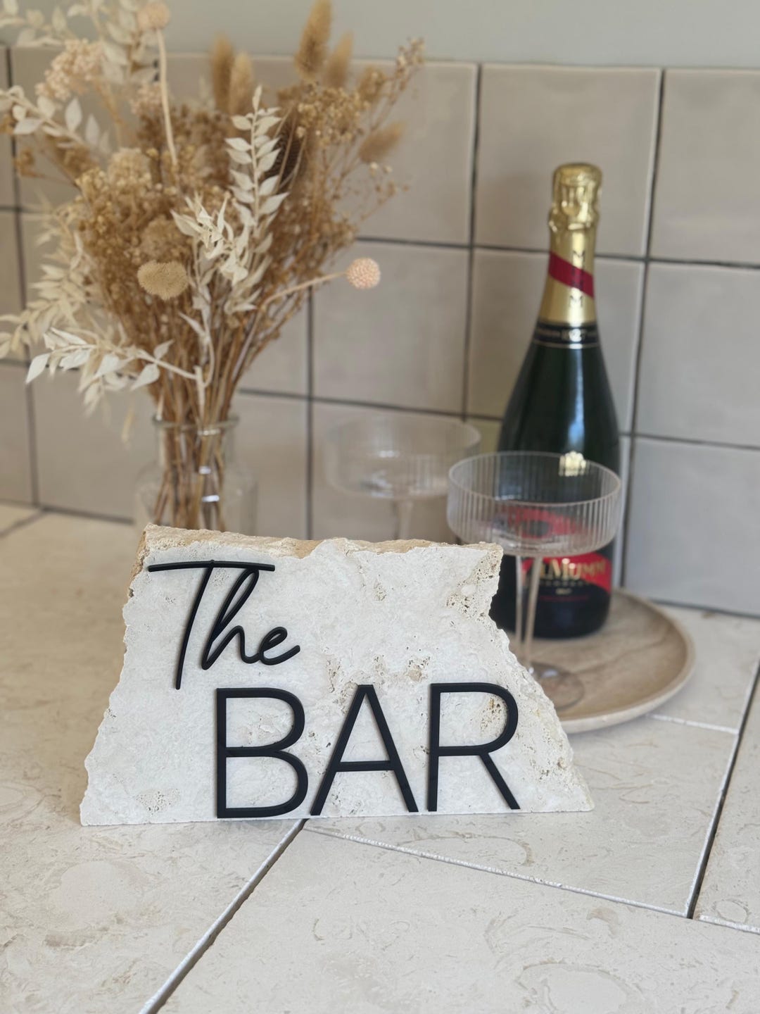 The BAR' Stone Sign - Etsy