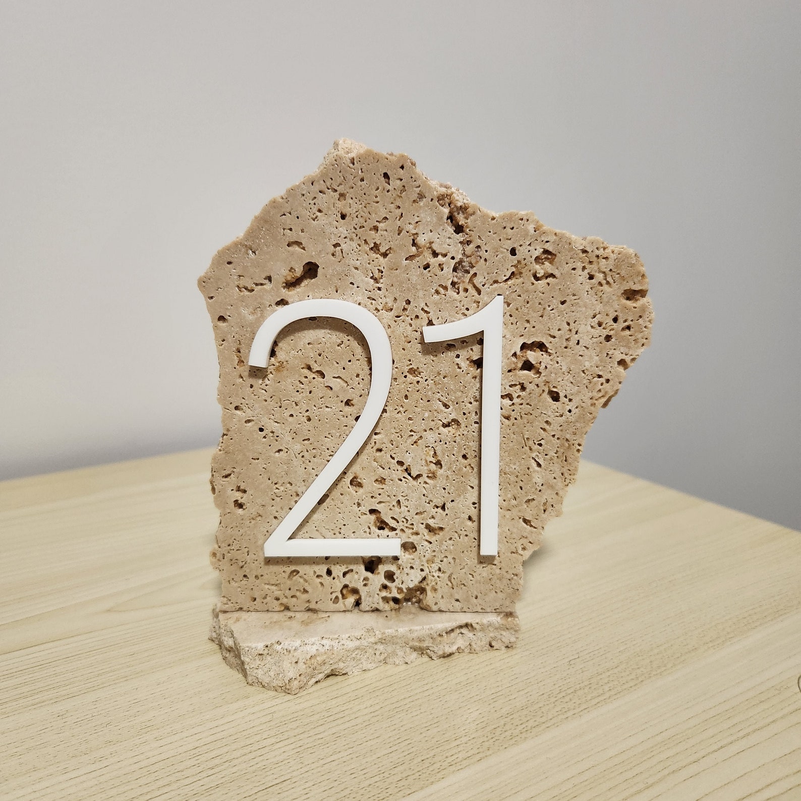Classic Travertine Stone Table Numbers Numerical - Etsy