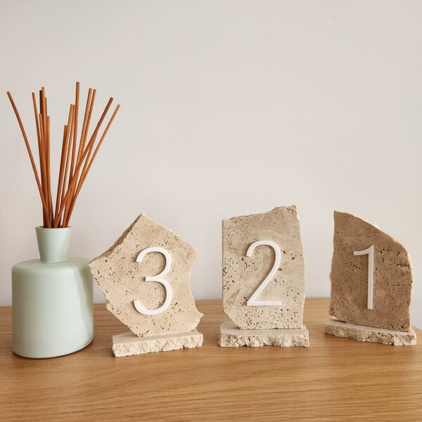 Stone Table Numbers - Etsy