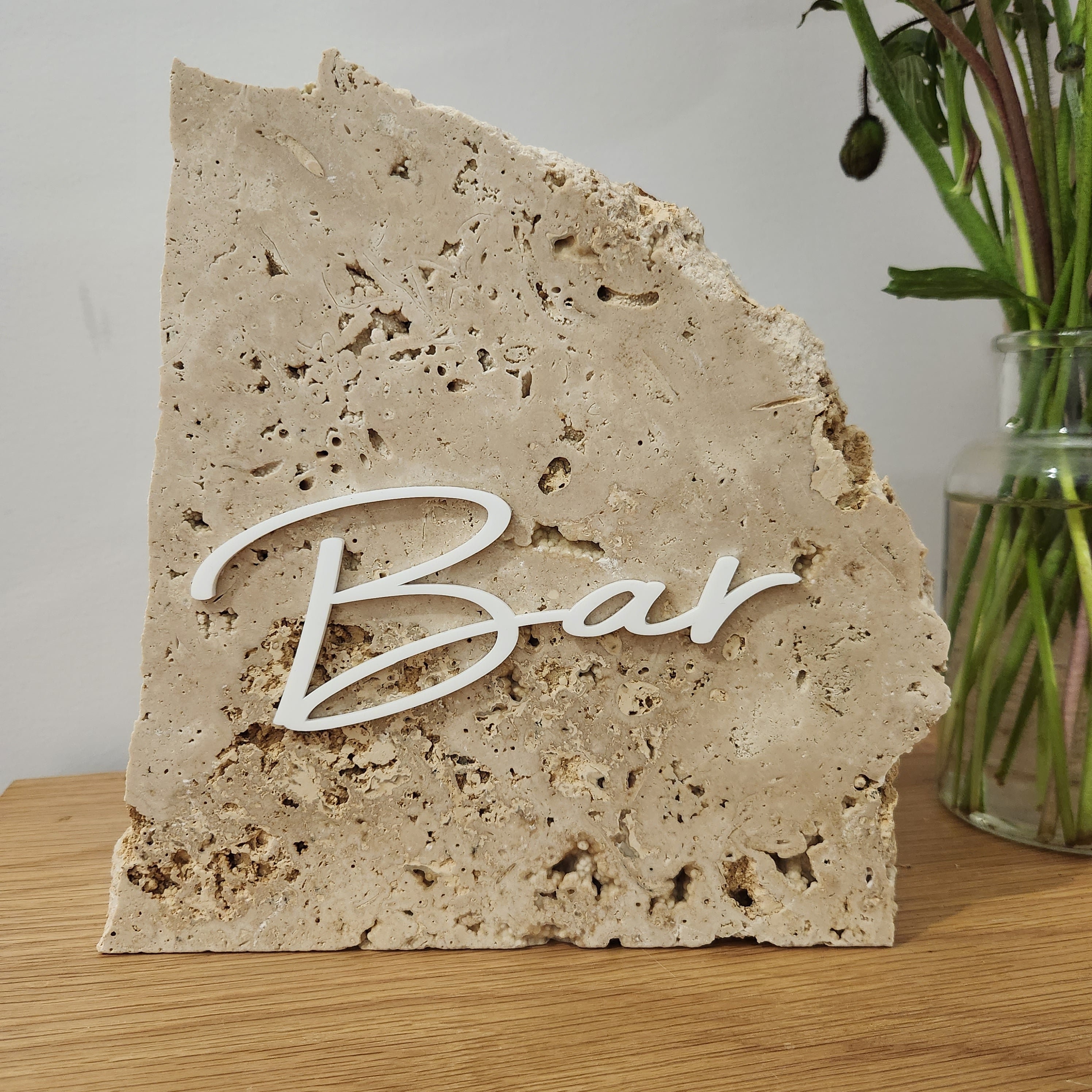 Classic Travertine Stone Signs - Etsy