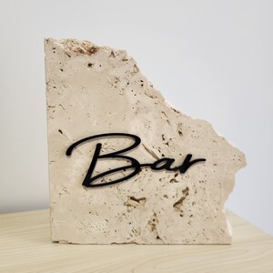 Classic Travertine Stone Signs - Etsy