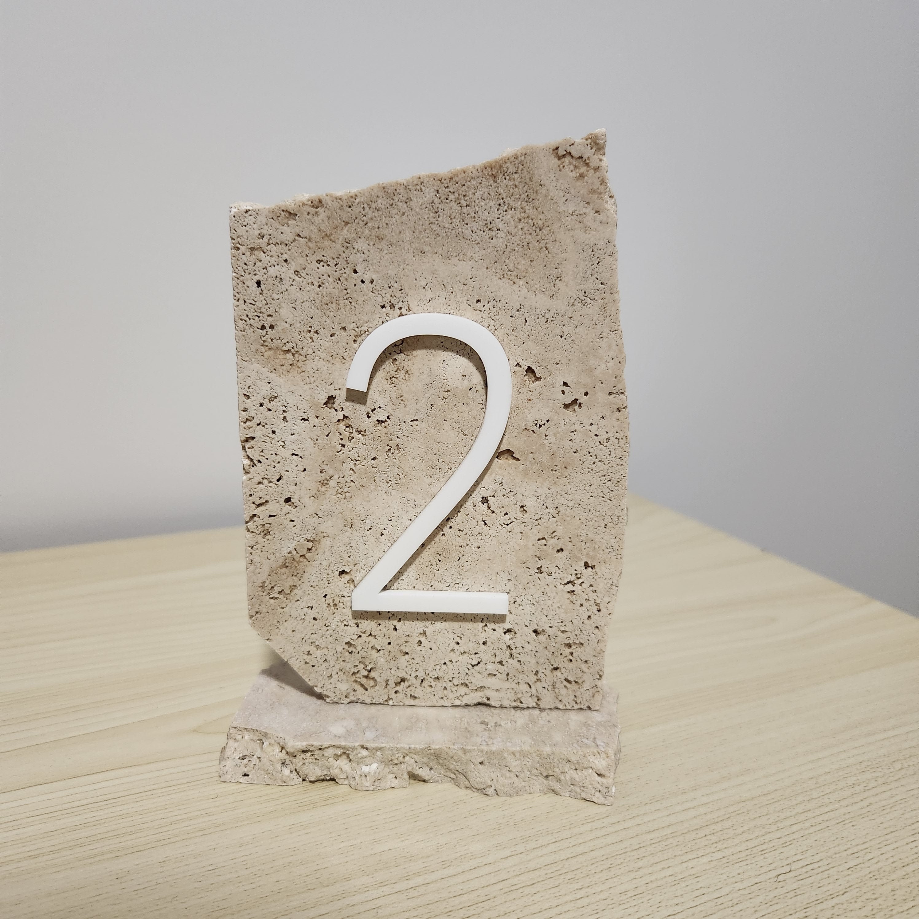Classic Travertine Stone Table Numbers Numerical - Etsy Australia