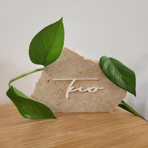 Classic Travertine Stone Table Numbers - Etsy