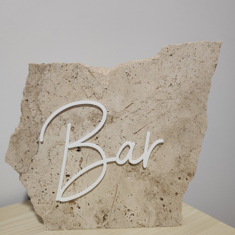 Classic Travertine Stone Signs - Etsy
