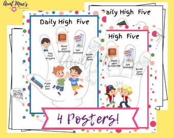 Kids Daily Tracker, Responsibilities Chart, Printable Daily Routine ...